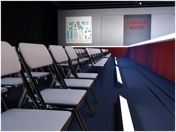 3d model catwalk dressing room scene