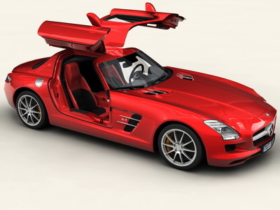 3d model mercedes benz sls 2011