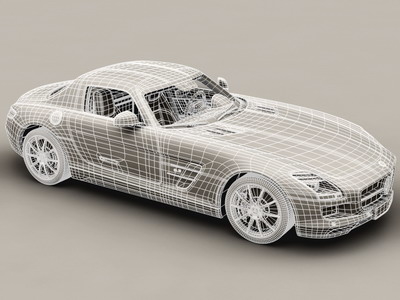 3d model mercedes benz sls 2011