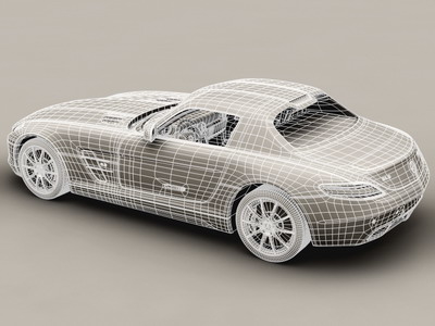 3d model mercedes benz sls 2011