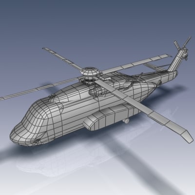 3d sikorsky s92 helicopter