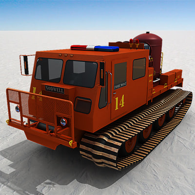 snow engine nodwell 3d model