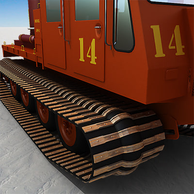 snow engine nodwell 3d model