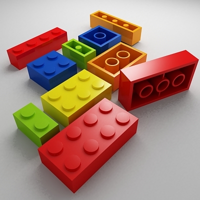 3ds max lego building blocks