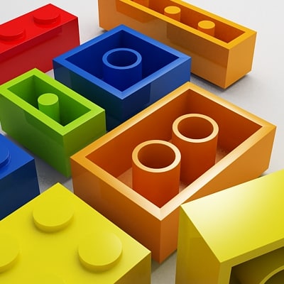 3ds max lego building blocks