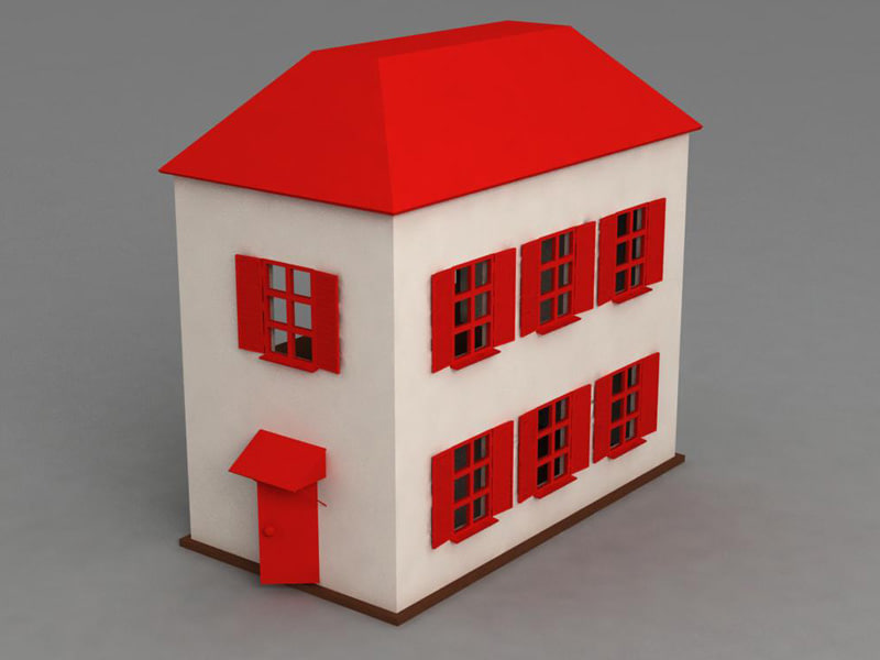 3d toy house