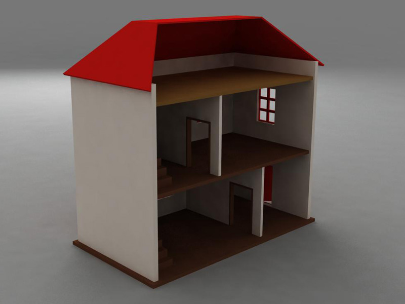 3d toy house