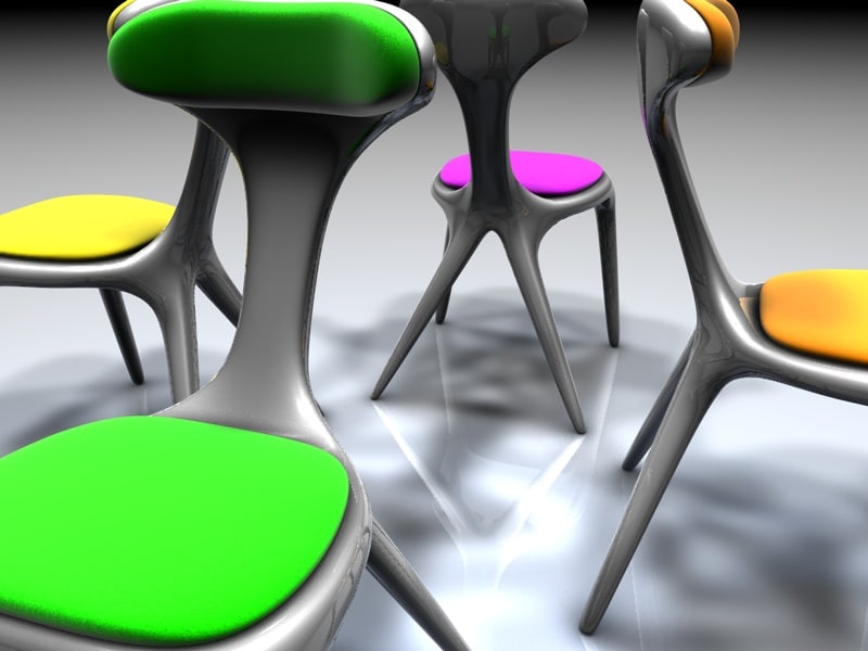 alien chair invasion 3d model