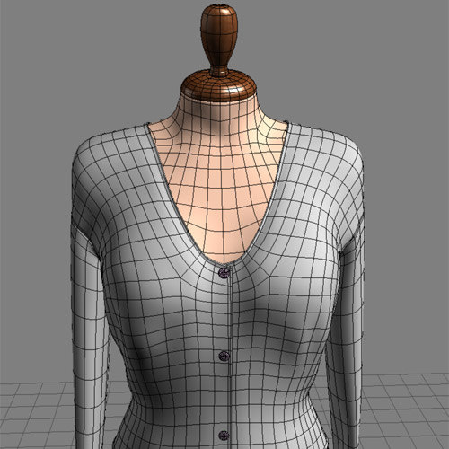 showroom dummy clothes 3d model