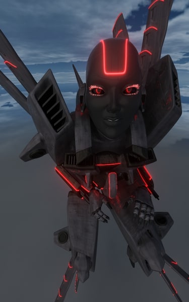 3d model robot female droid