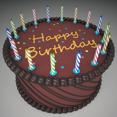 3d model birthday cake