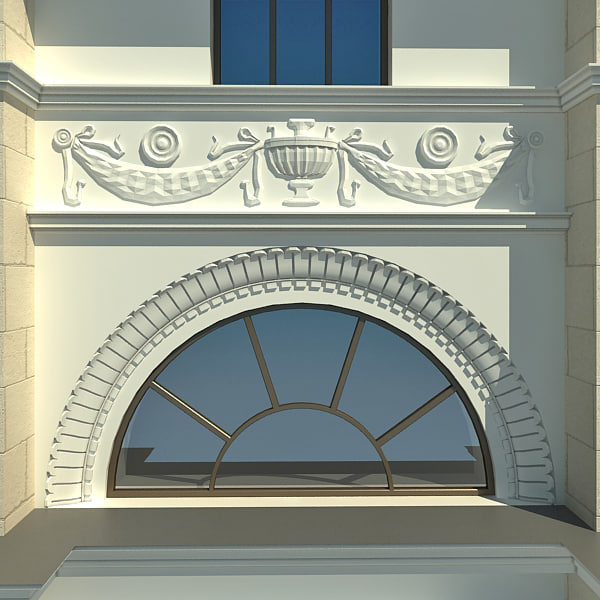 3d building classical style model