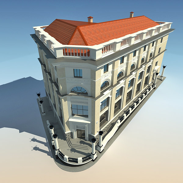 3d building classical style model