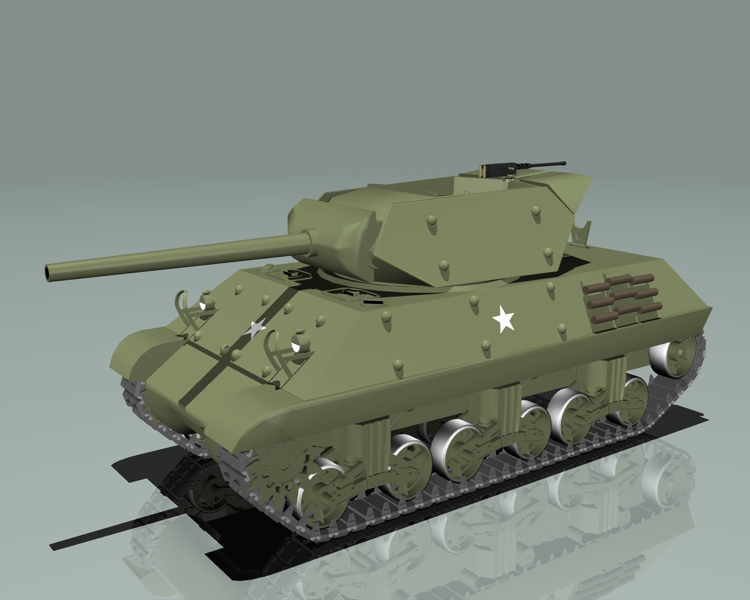 3d model m10 wolverine tank destroyer