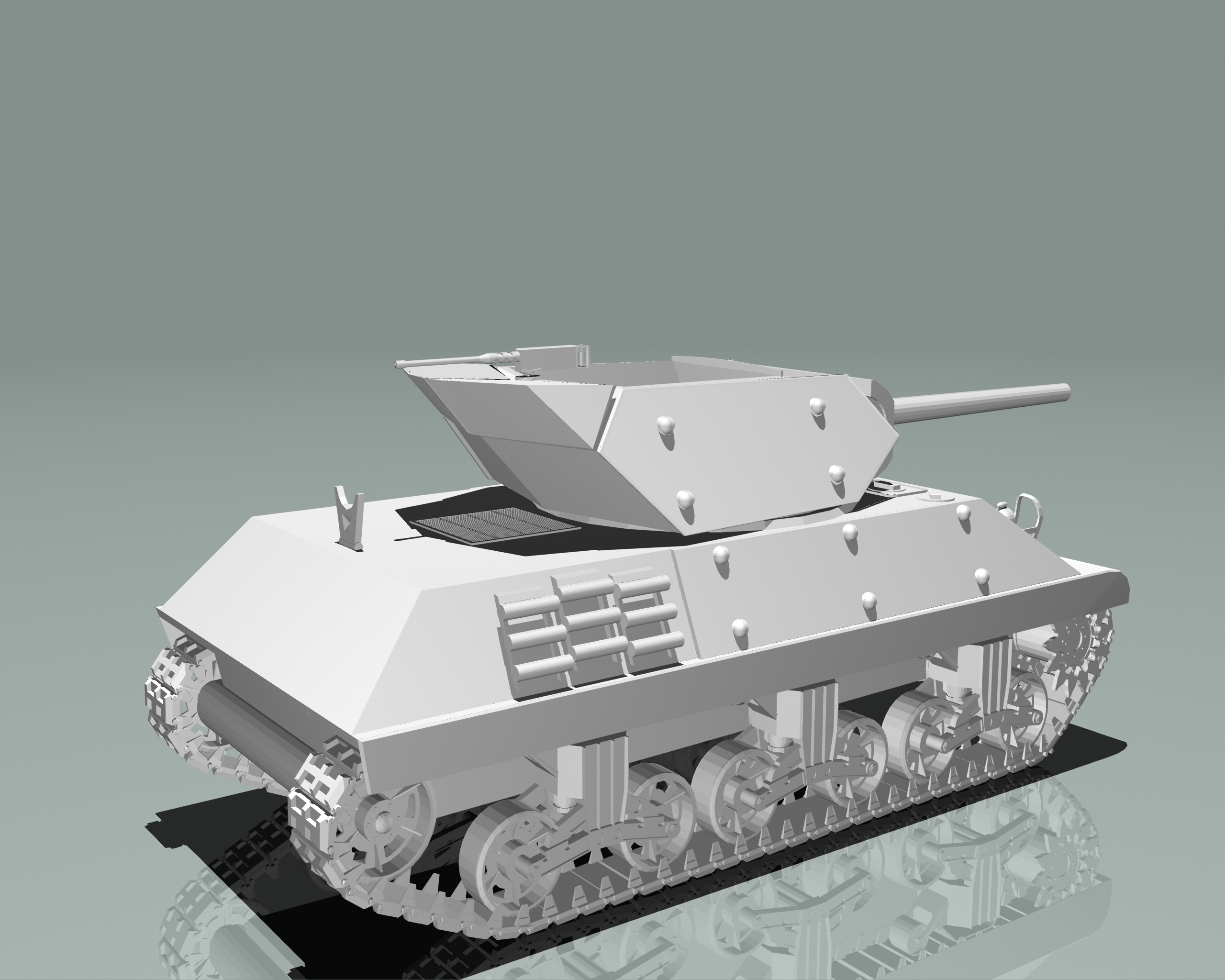 3d model m10 wolverine tank destroyer