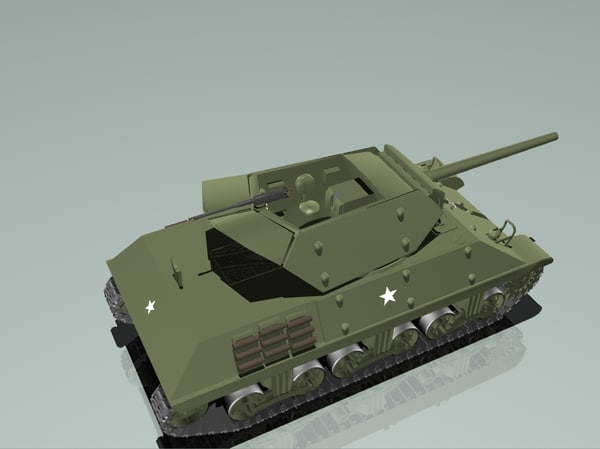 3d model m10 wolverine tank destroyer