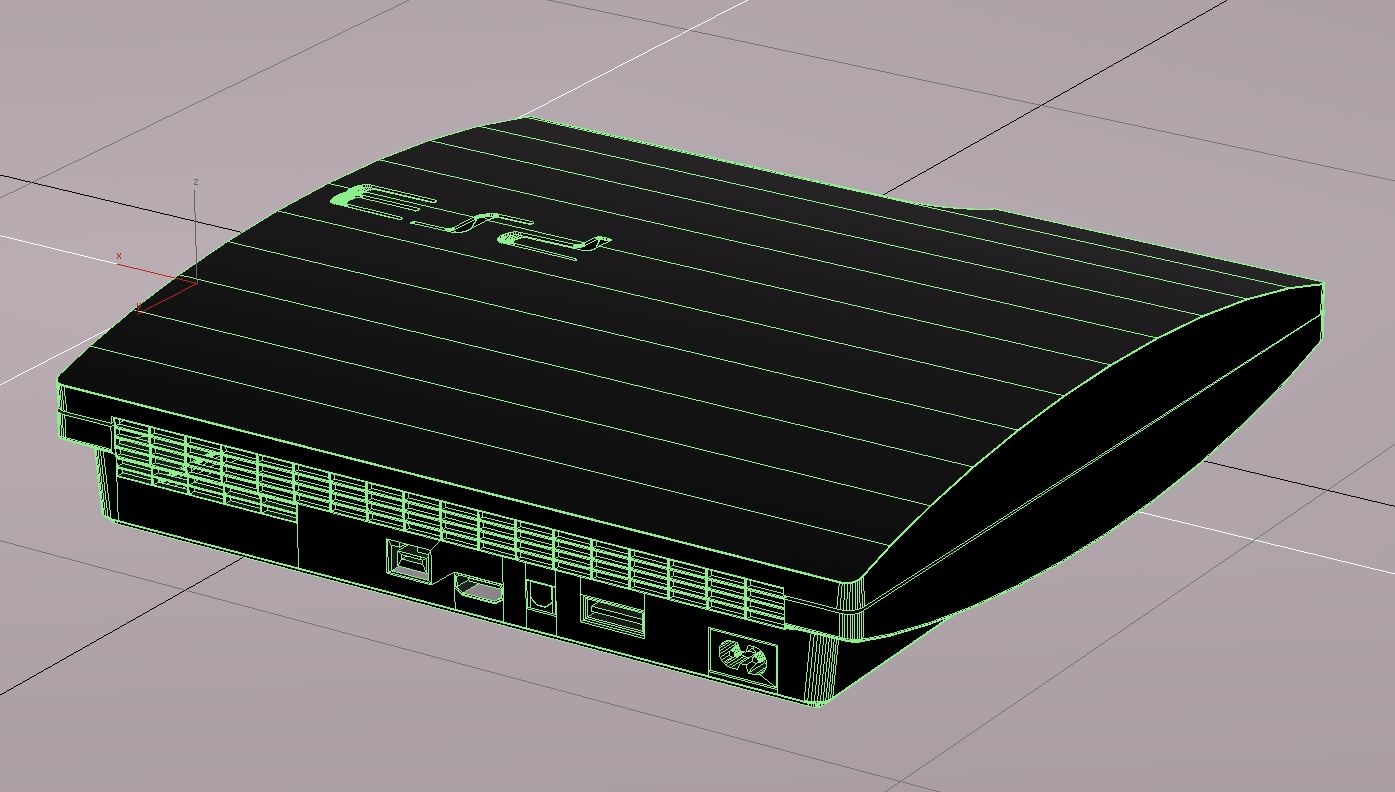 ps3 slim playstation 3 3d model