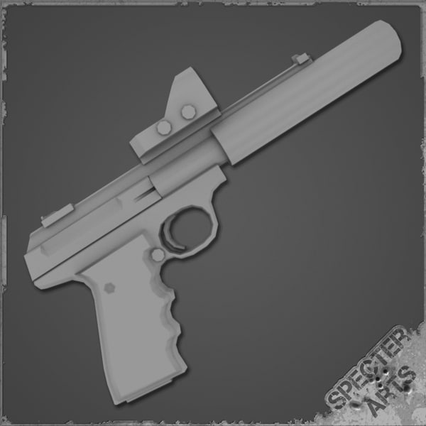 22lr custom match pistol 3d 3ds