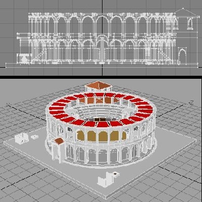 roman arena 3d model