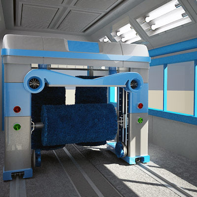 3d model of automatic car wash