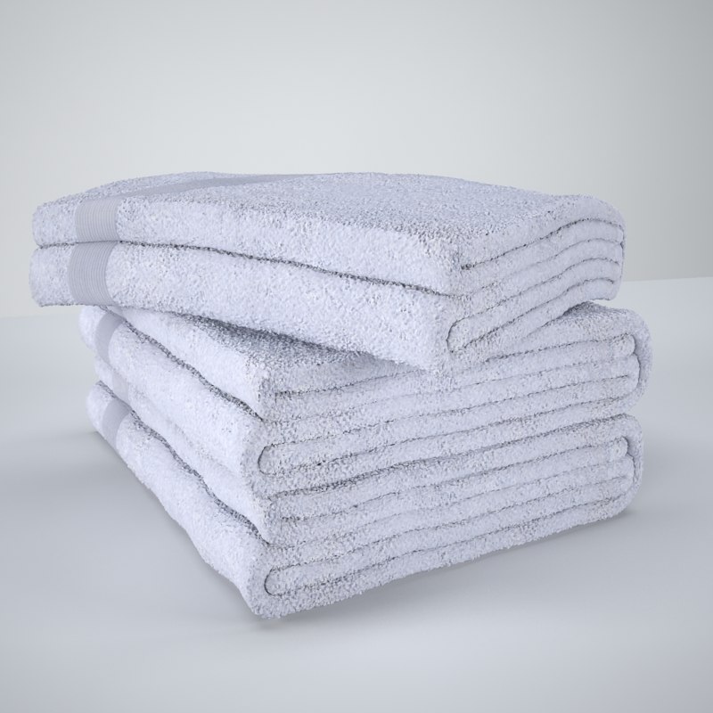 3d model towel bath bathtowels