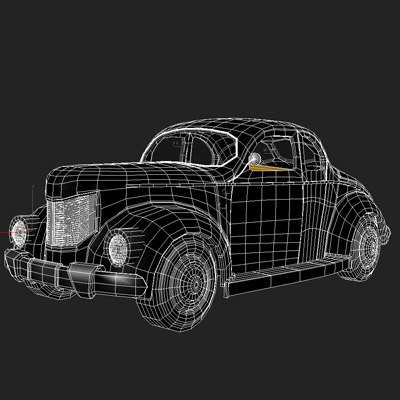 3d model old car 1940