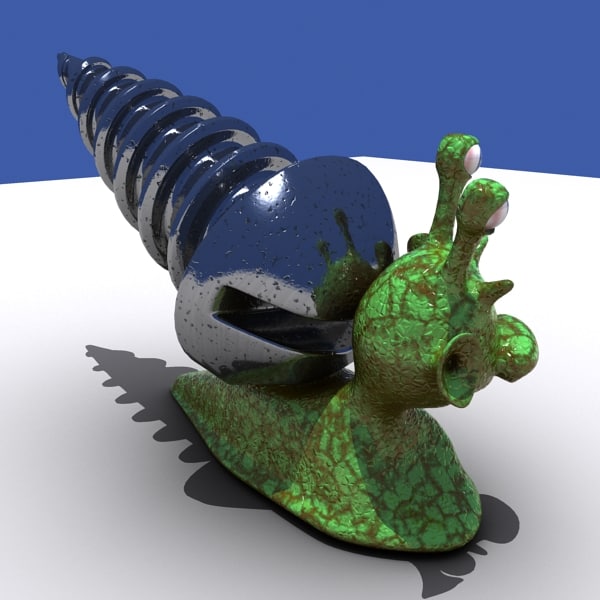 3d model alien snail