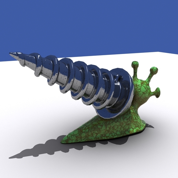 3d model alien snail