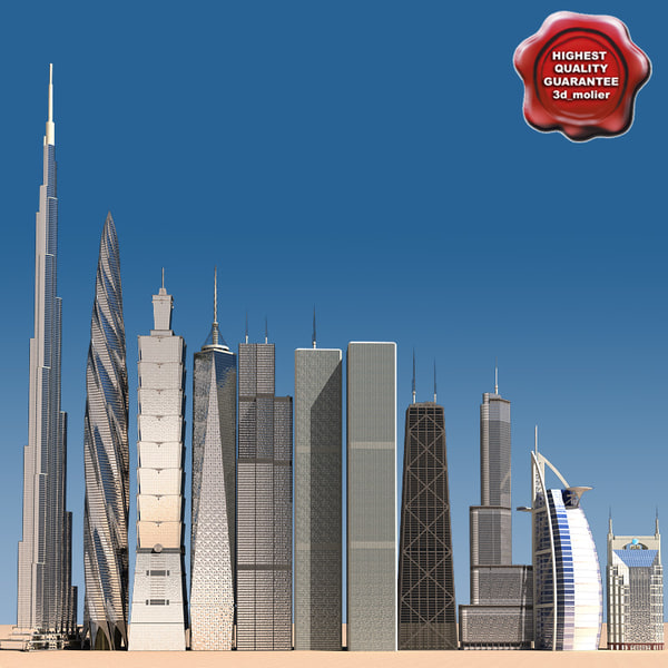 alien skyscrapers 3d model