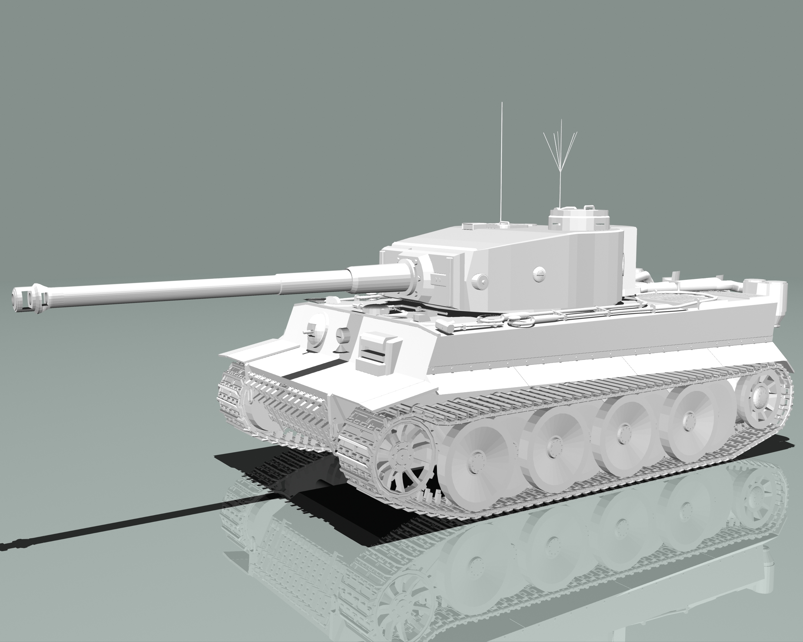 3d model pzkpfw tiger tank