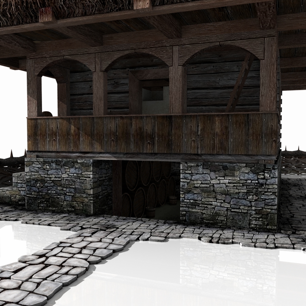 rustic household xvi century 3d model