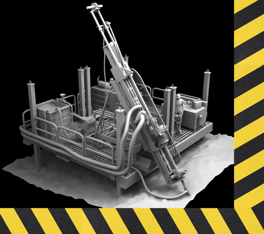 mining drill 3d model