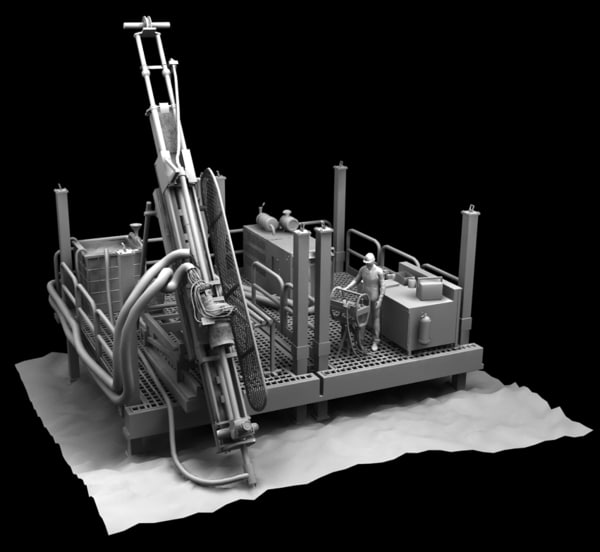 mining drill 3d model