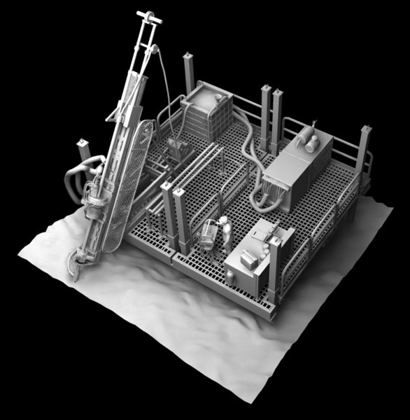 mining drill 3d model