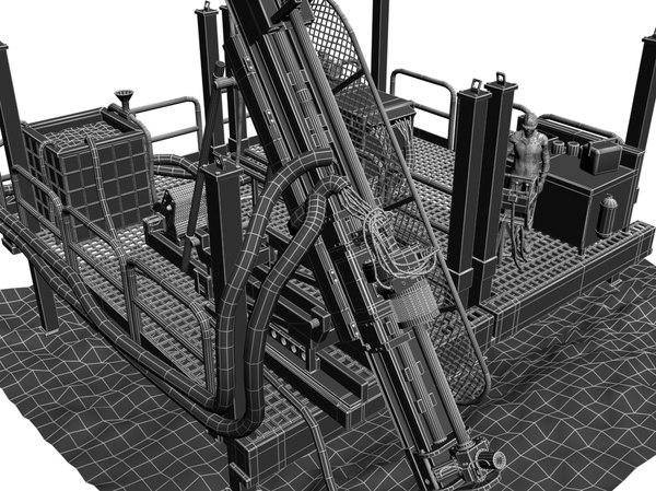 mining drill 3d model
