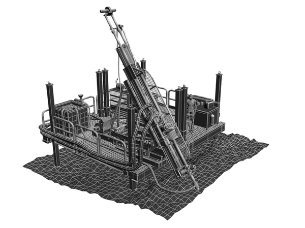 mining drill 3d model