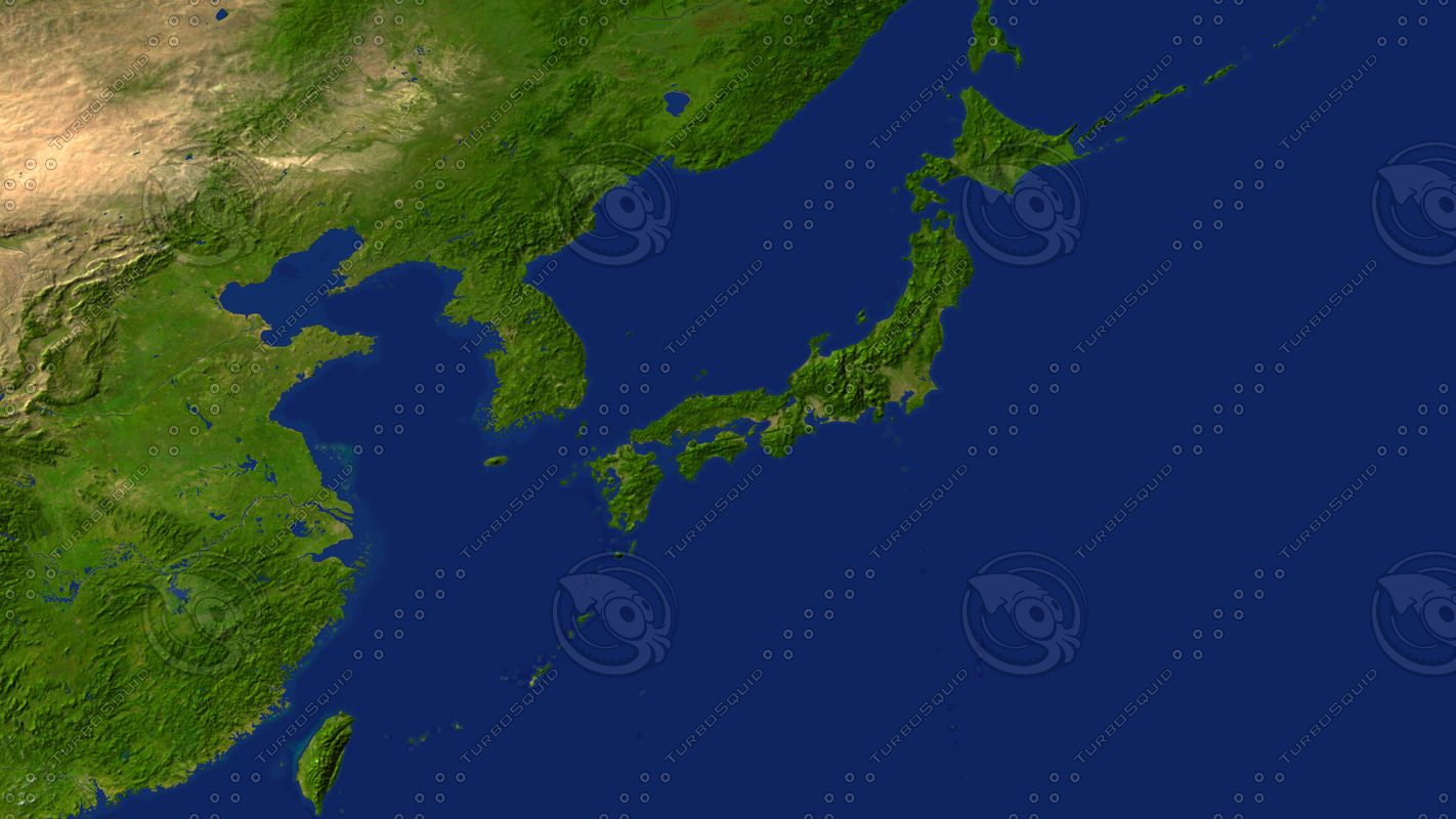japan maps 3d model