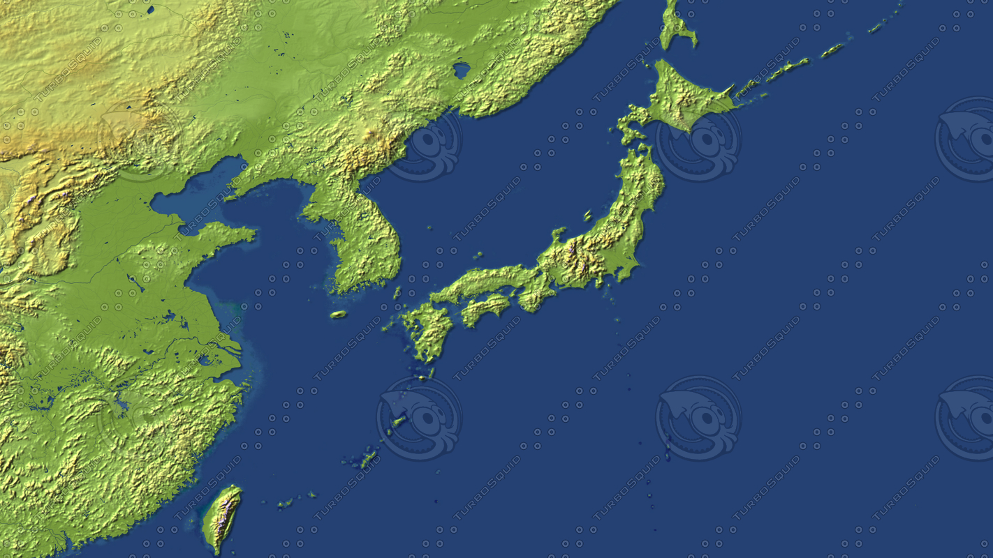 japan maps 3d model
