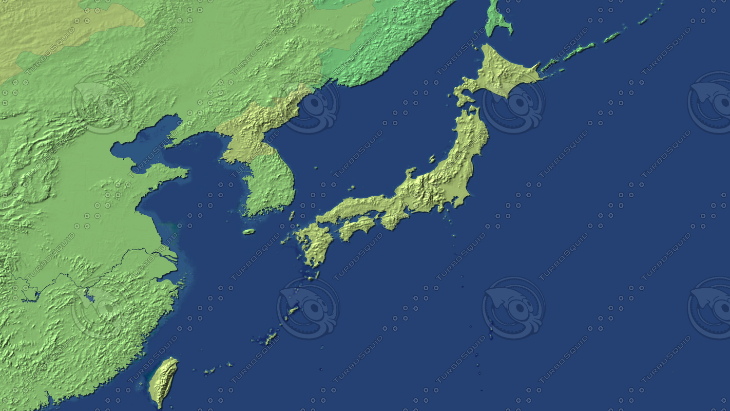 japan maps 3d model