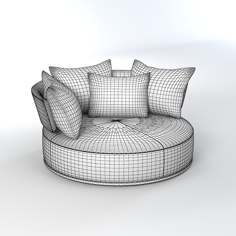 3ds max maxalto sofa rounfd