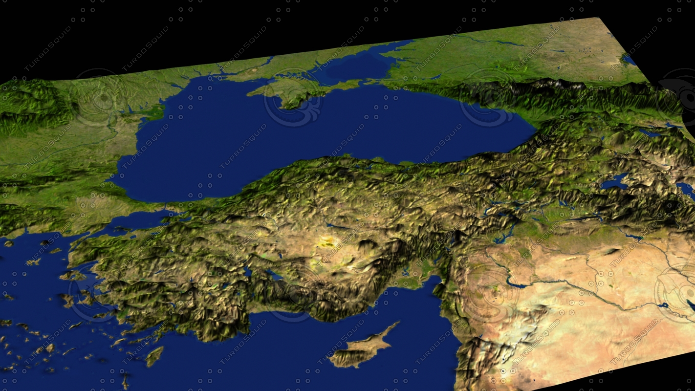 3d turkey maps model