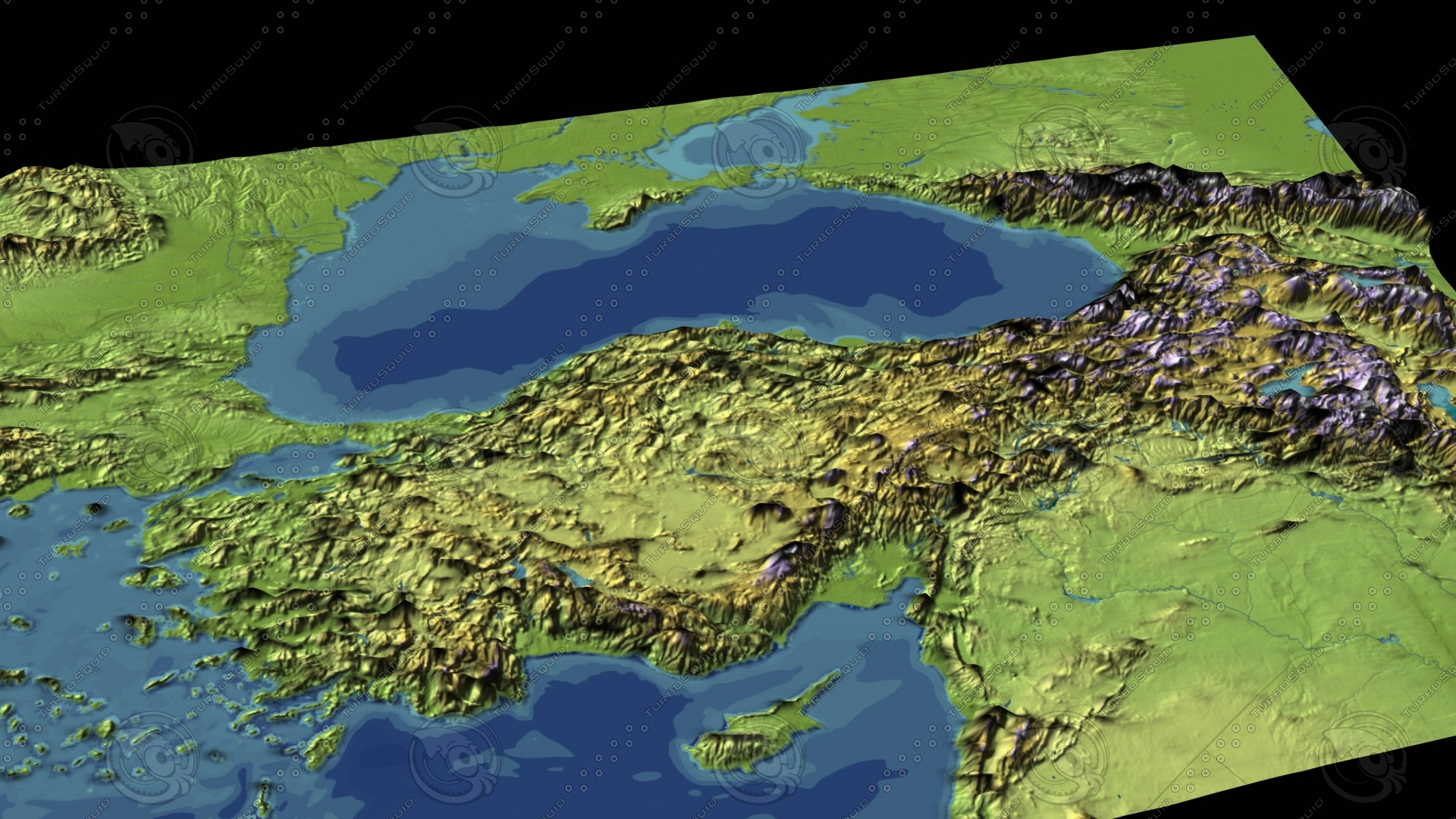 3d turkey maps model