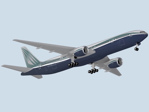 b 777-300 777 3d model