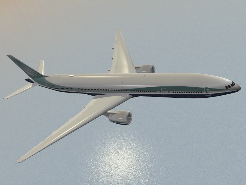 b 777-300 777 3d model