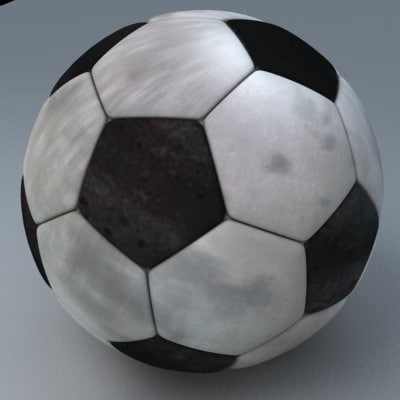 3d model of football ball realistic