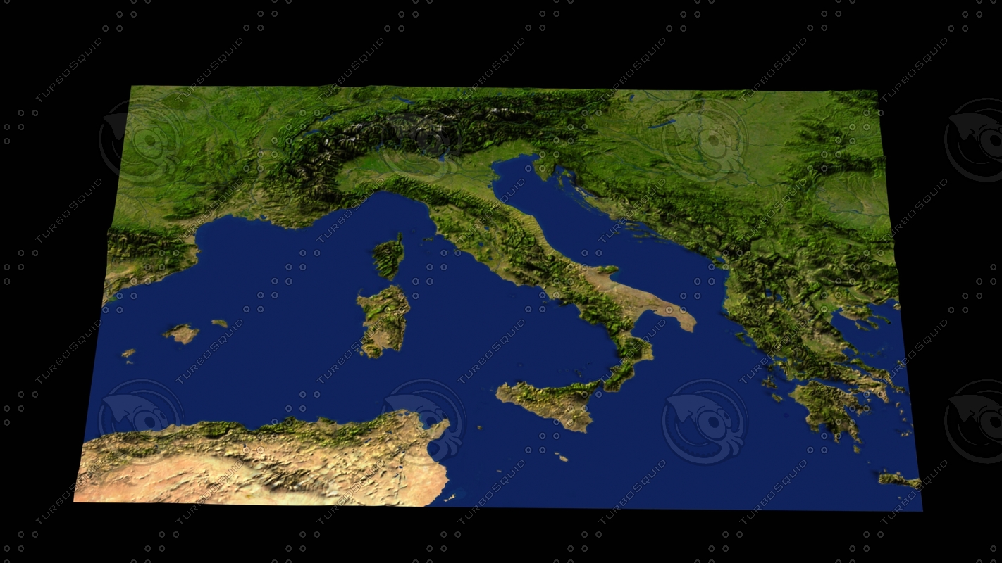 italy maps 3d model