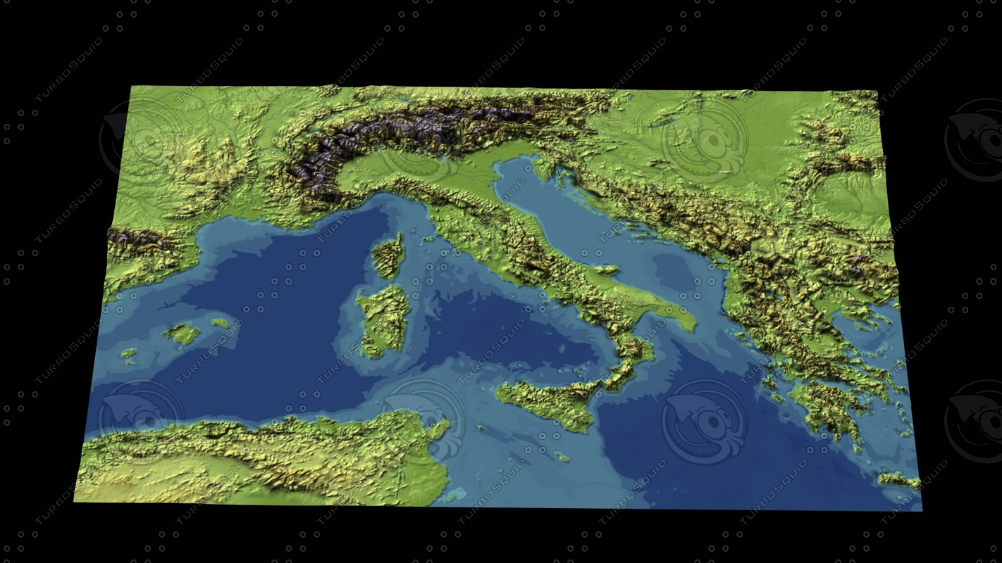 italy maps 3d model