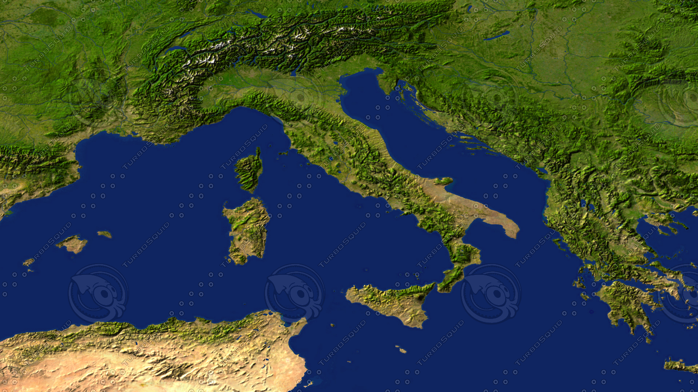 italy maps 3d model