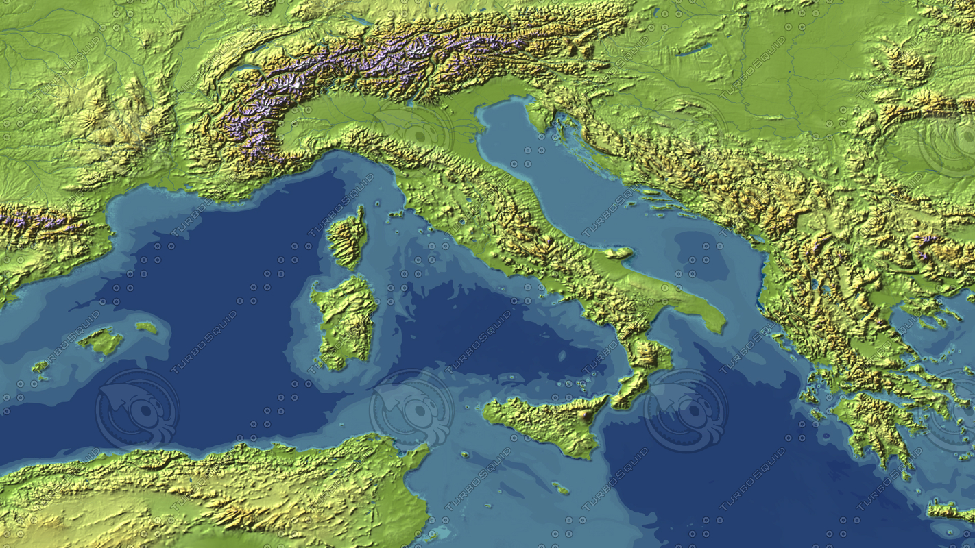 italy maps 3d model