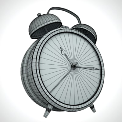 classic alarm clock 3d 3ds